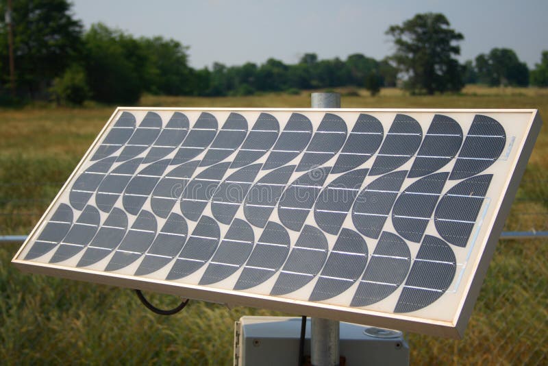 Solar Panel in a Field stock image. Image of warming, sunlight - 2421513