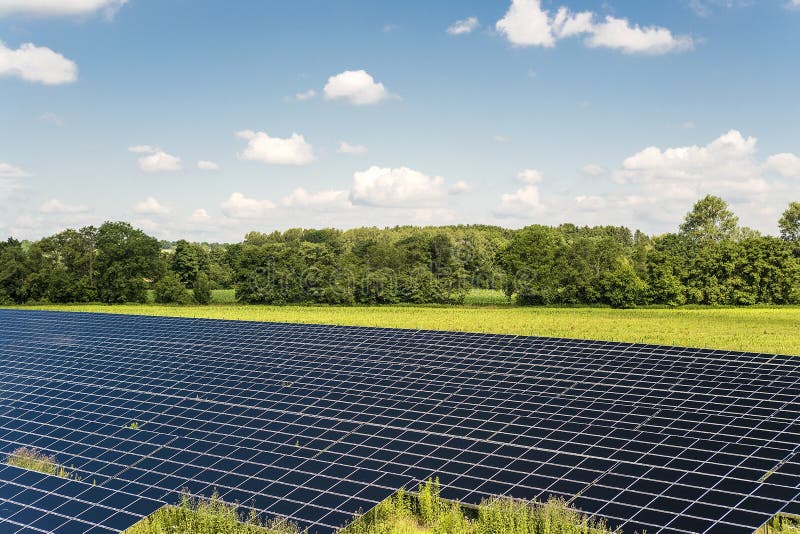 Solar Panel field stock photo. Image of clouds, copy - 28497514