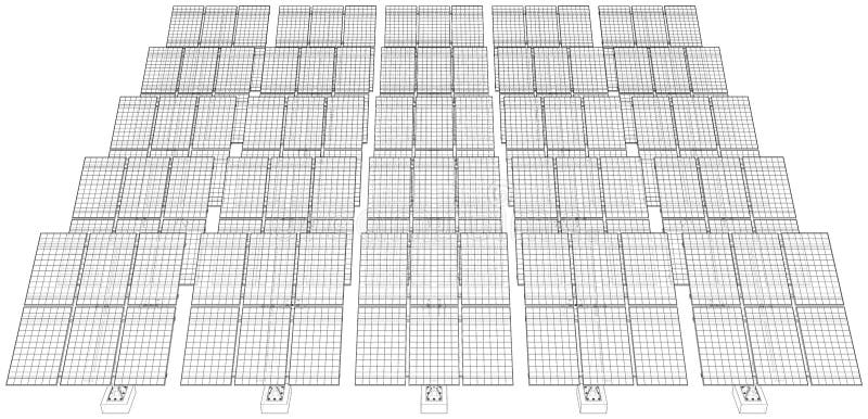 Solar Panel Field stock illustration. Illustration of battery - 271166514