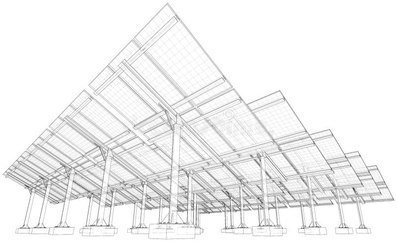 Solar Panel Field stock illustration. Illustration of energy - 271389684