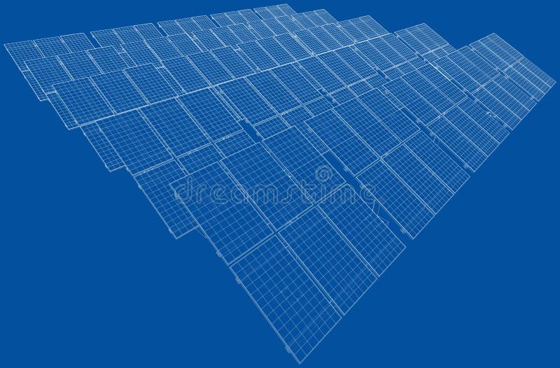 Solar Panel Field. Vector stock vector. Illustration of generation ...