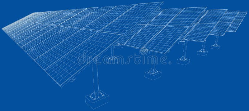 Solar Panel Field. Vector stock vector. Illustration of ecology - 259415581