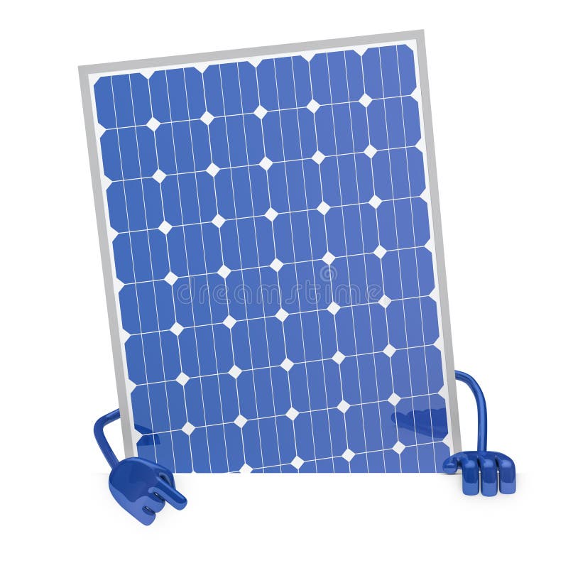 Solar panel figure stock illustration. Illustration of energy - 23470349