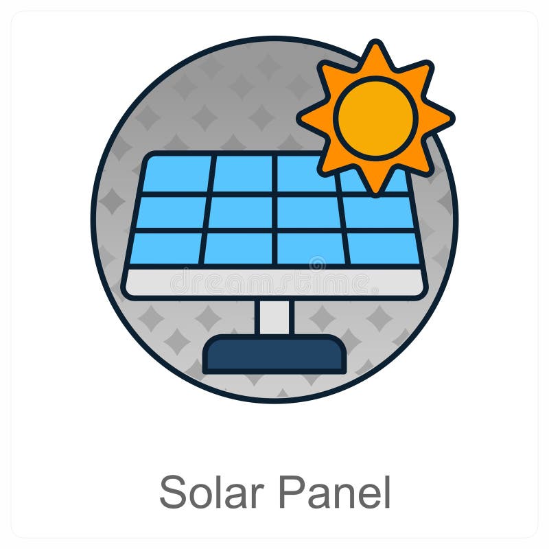 Solar Panel stock vector. Illustration of outline, renewable - 340616429