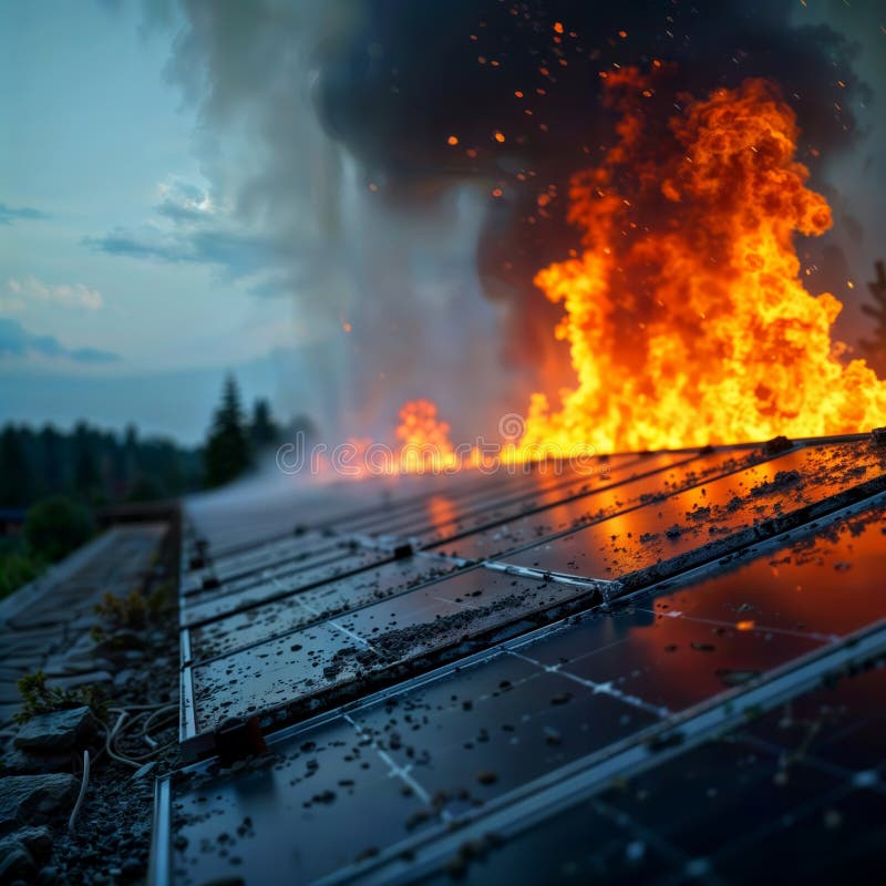 Solar Panel Fire Hazard: Dramatic Flames Engulf Rooftop Renewables ...
