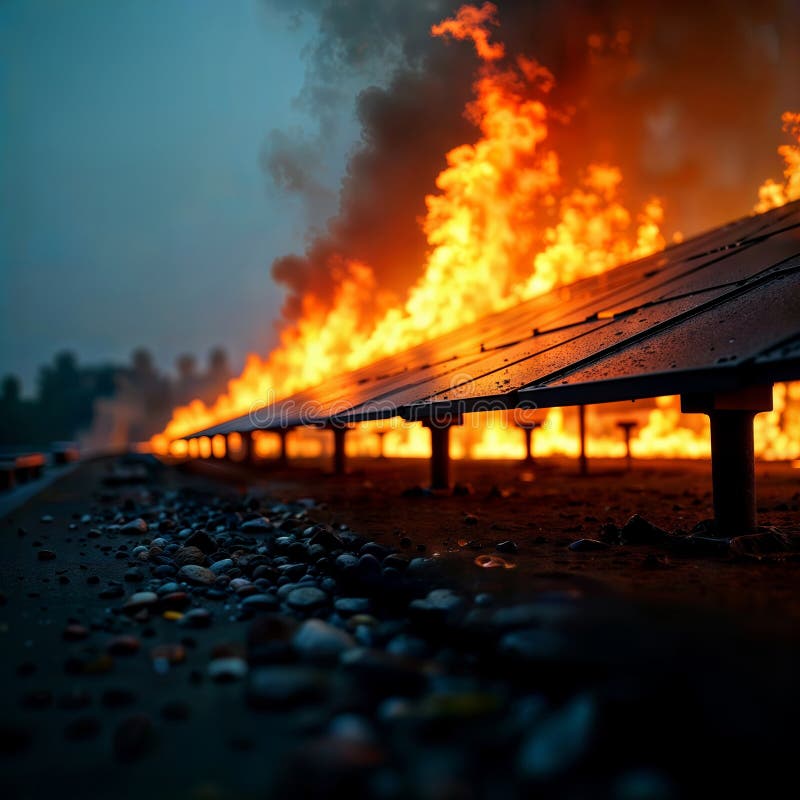 Flames of Change: Solar Panels Under Fire, Generative Ai Stock ...