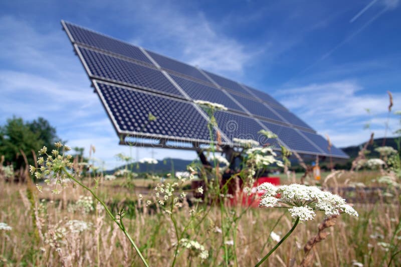 Solar Panel Flower stock image. Image of light, volt - 13220717