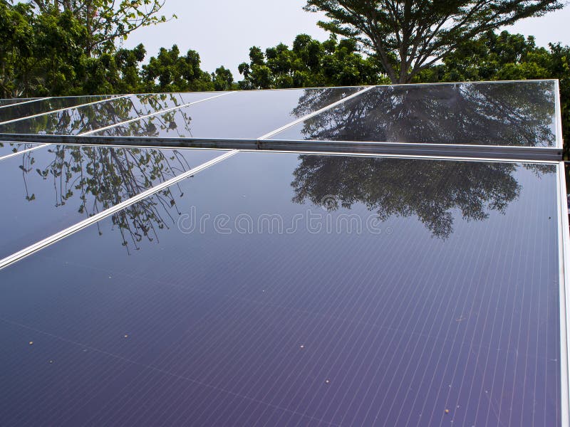 Solar Panel in Garden stock image. Image of environment - 106849173