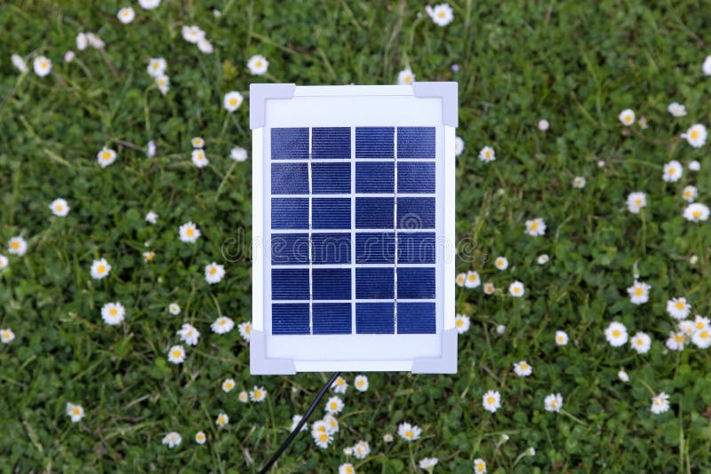 Solar panel in a garden stock image. Image of store, electricity - 10874873