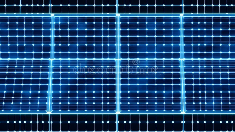 Solar Panel Grid Seamless Pattern Renewable Energy Background Texture ...