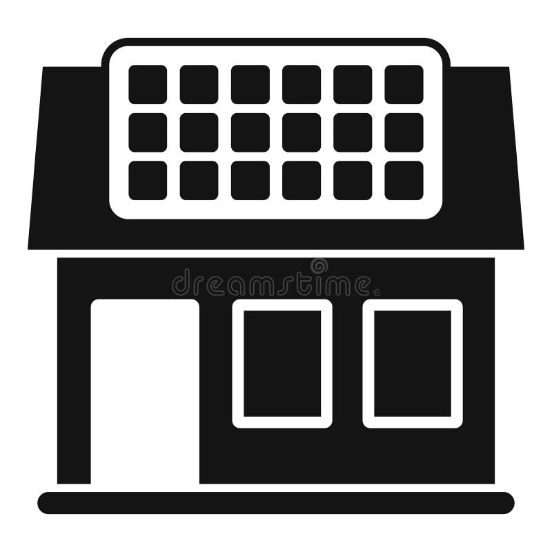 Solar Panel on House Roof Icon Simple Vector. Regulator Sun Stock ...
