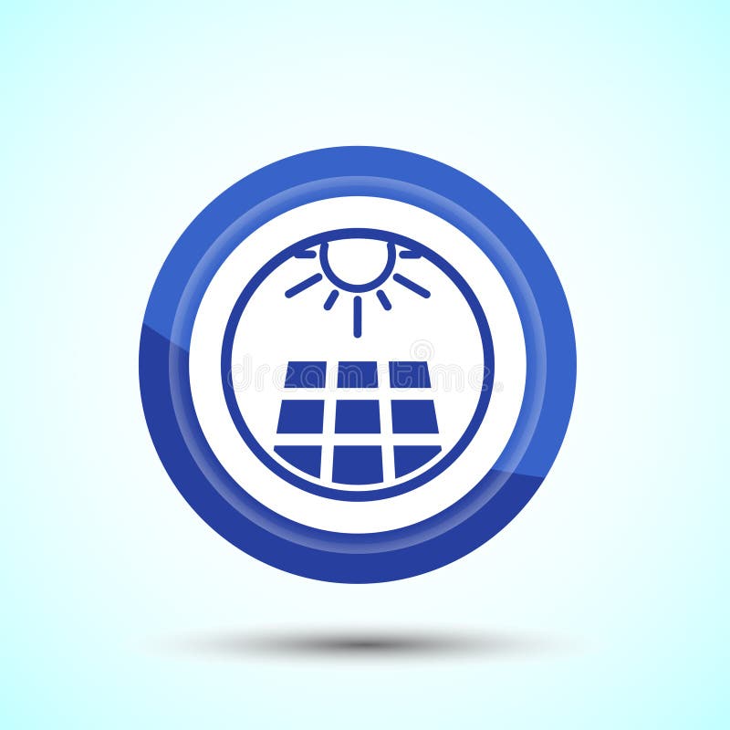 Solar Panel Icon Design Illustration, Solar Panel Power Station Sign ...