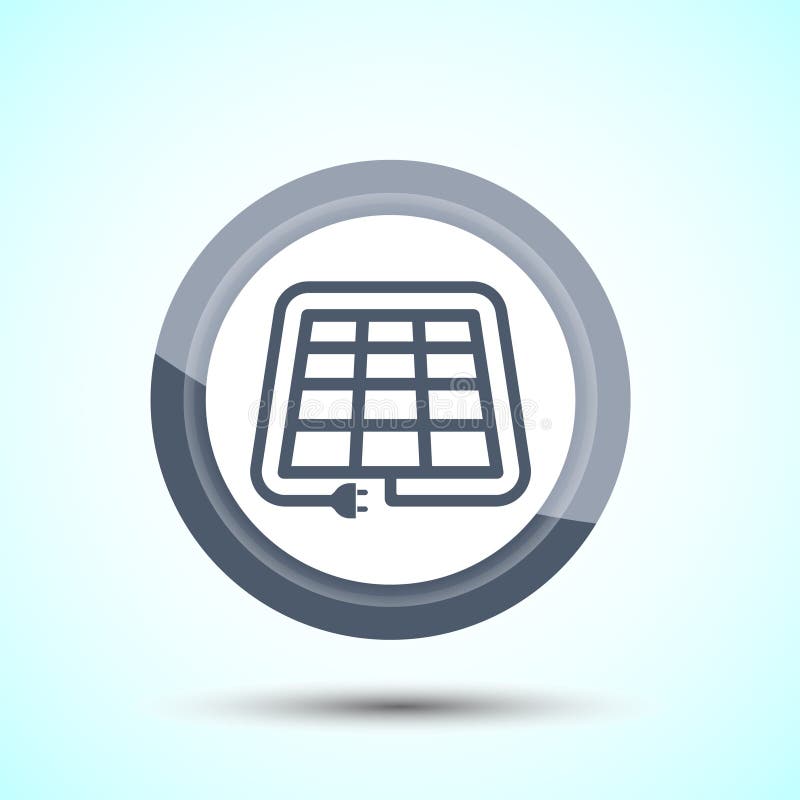 Solar Panel Icon Design Illustration, Solar Panel Power Station Sign ...