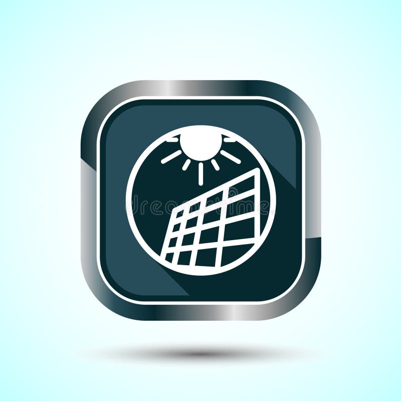 Solar Panel Icon Design Illustration, Solar Panel Power Station Sign ...