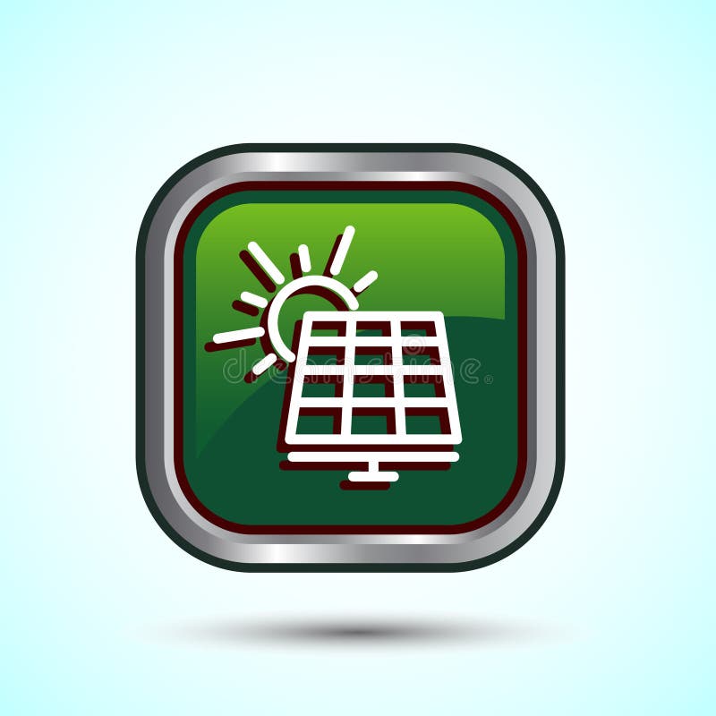 Solar Panel Icon Design Illustration, Solar Panel Power Station Sign ...