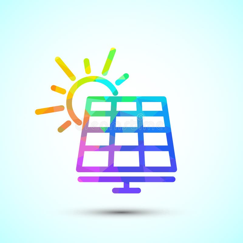 Solar Panel Icon Design Illustration, Solar Panel Power Station Sign ...