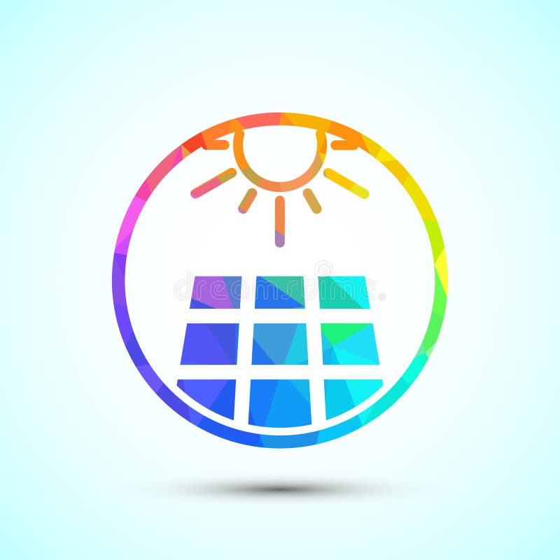 Solar Panel Icon Design Illustration, Solar Panel Power Station Sign ...