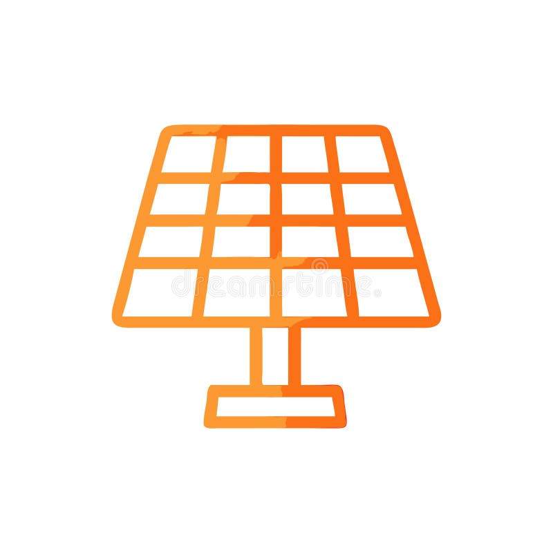 Solar Panel Icon for Eco-Friendly Solutions Stock Illustration ...