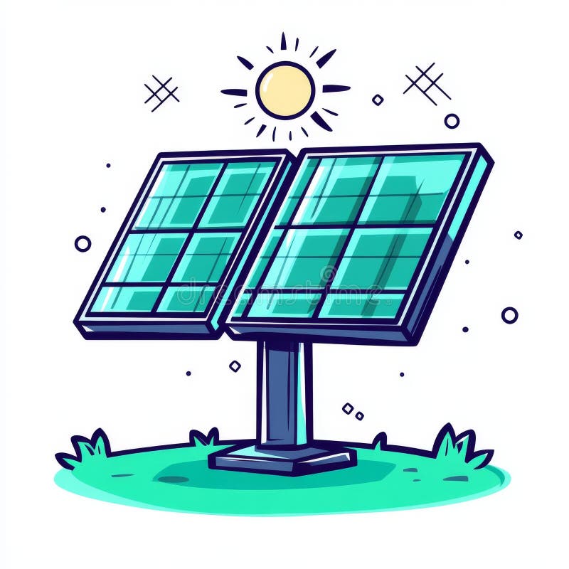 A Solar Panel Icon Featuring a Sun Symbol that Embodies the Principles ...