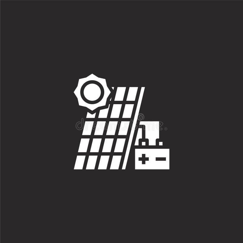 Solar Panel Icon. Filled Solar Panel Icon for Website Design and Mobile ...