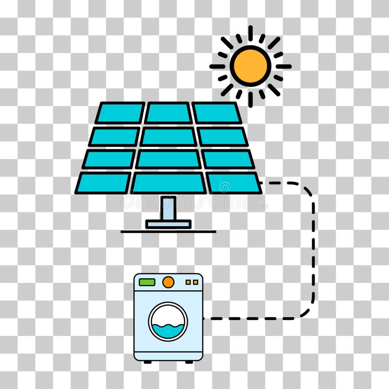 Solar Panel Icon, Green Power Technology, Ecology Alternative Energy ...