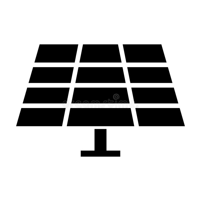 Solar Panel Icon, Green Power Technology, Ecology Alternative Energy ...