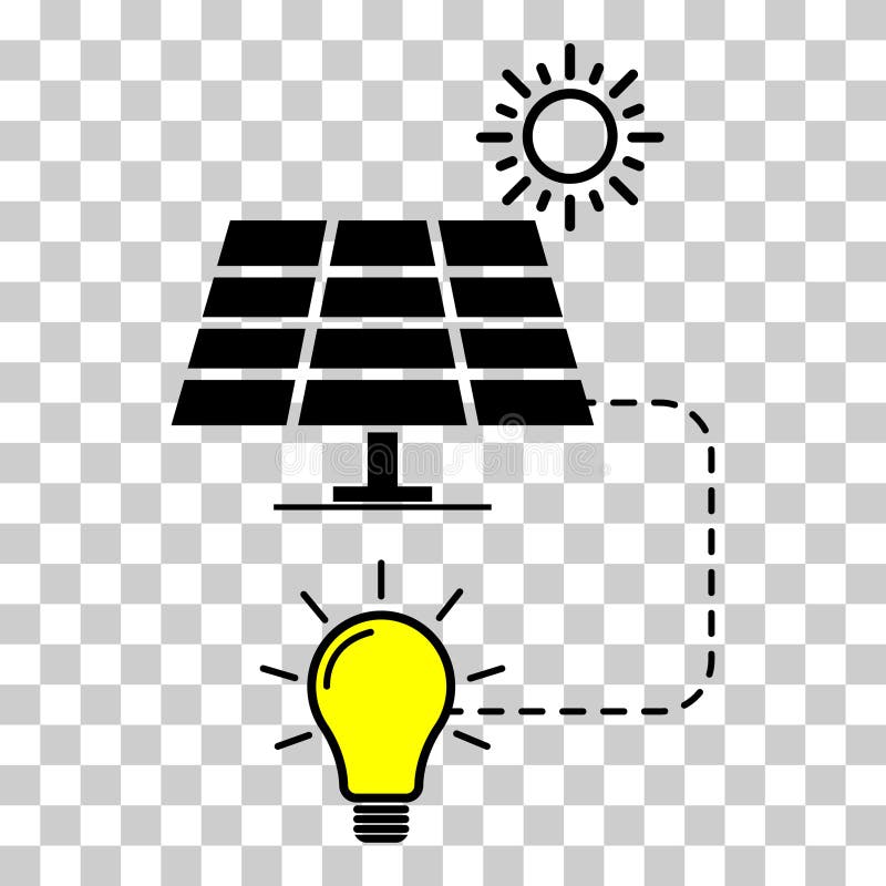 Solar Panel Icon, Green Power Technology, Ecology Alternative Energy ...