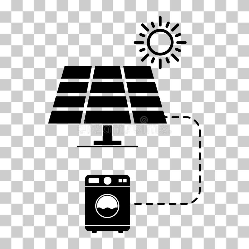 Solar Panel Icon, Green Power Technology, Ecology Alternative Energy ...