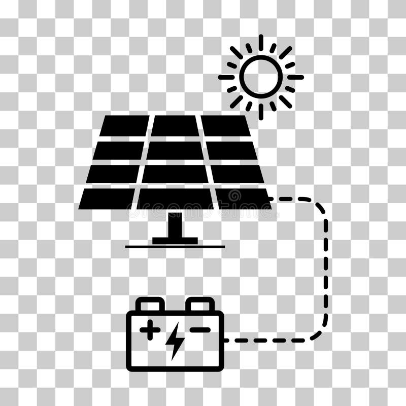 Solar Panel Icon, Green Power Technology, Ecology Alternative Energy ...
