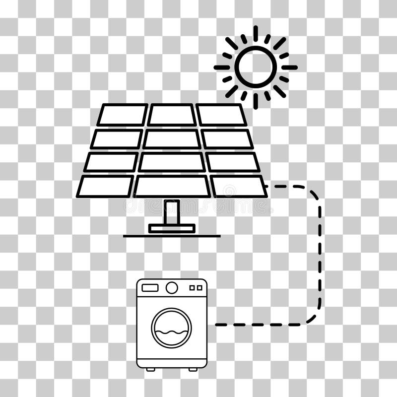Solar Panel Icon, Green Power Technology, Ecology Alternative Energy ...
