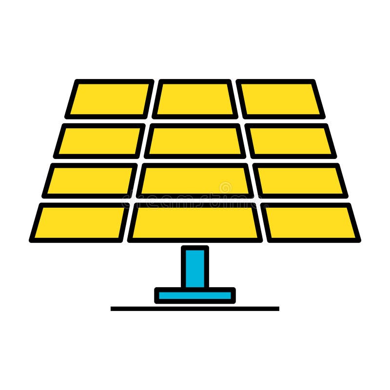 Solar Panel Icon, Green Power Technology, Ecology Alternative Energy ...