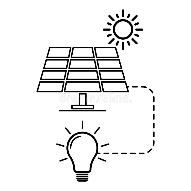 Solar Panel Icon, Green Power Technology, Ecology Alternative Energy ...