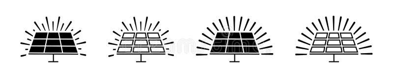 Solar Panel Icon Set. Solar Panels. Alternative Power Stock ...