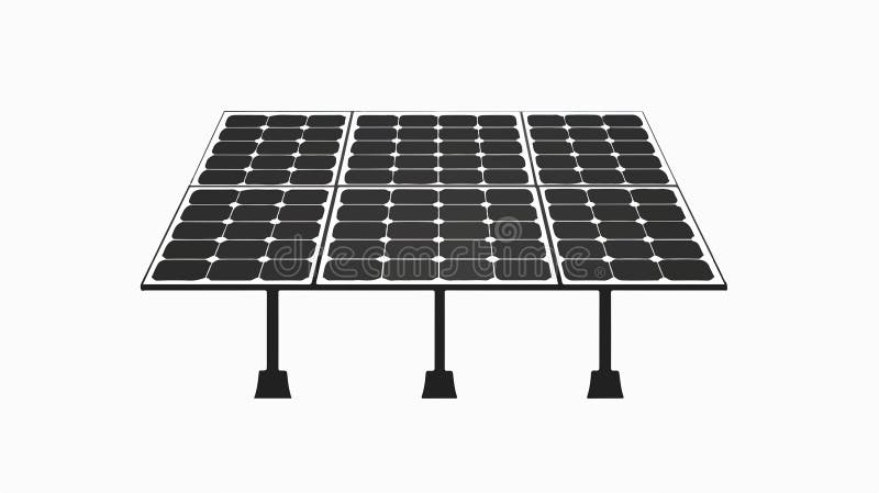 Solar Panel Icon Silhouette Vector on White Background Stock Vector ...