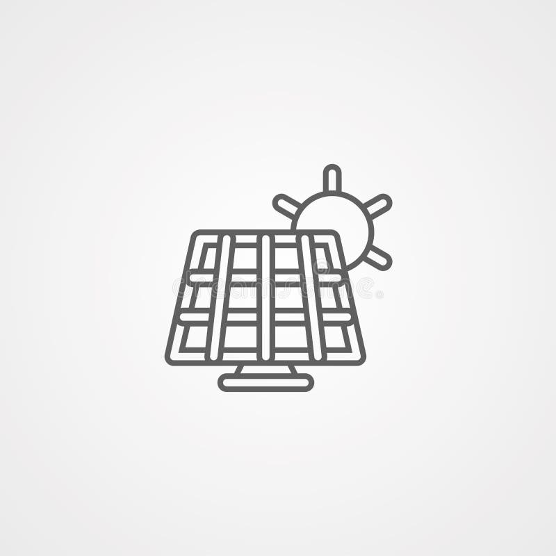 Solar Panel Vector Icon Sign Symbol Stock Vector - Illustration of ...