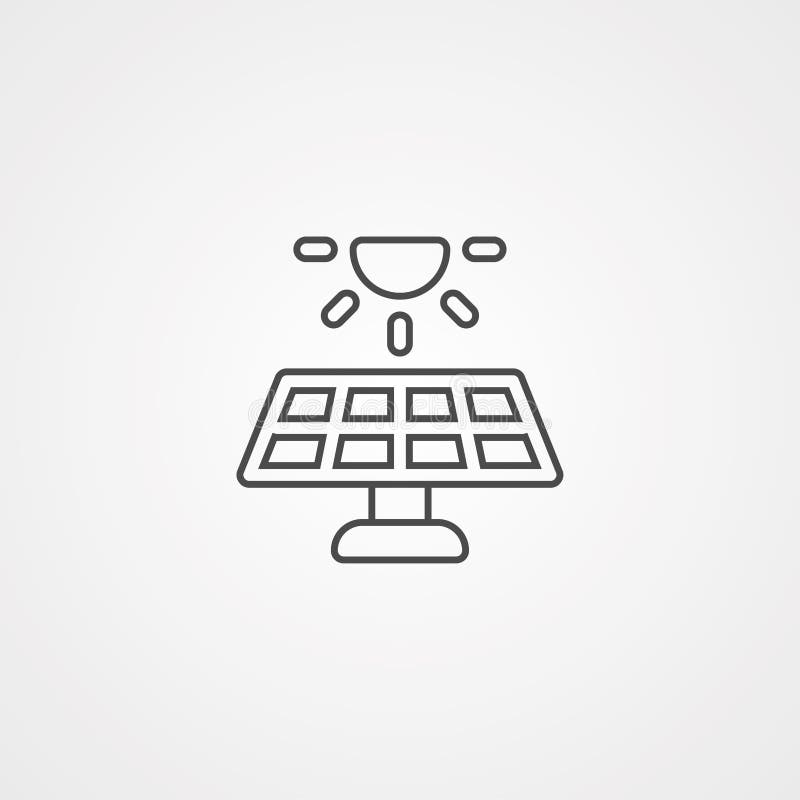 Solar Panel Vector Icon Sign Symbol Stock Vector - Illustration of ...