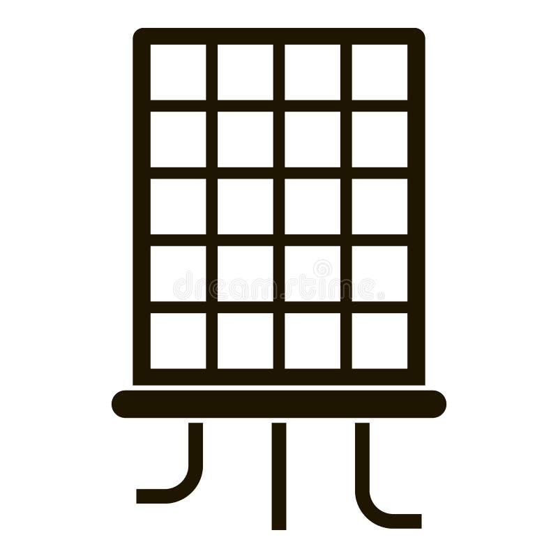 Solar Panel Icon, Simple Style Stock Vector - Illustration of black ...