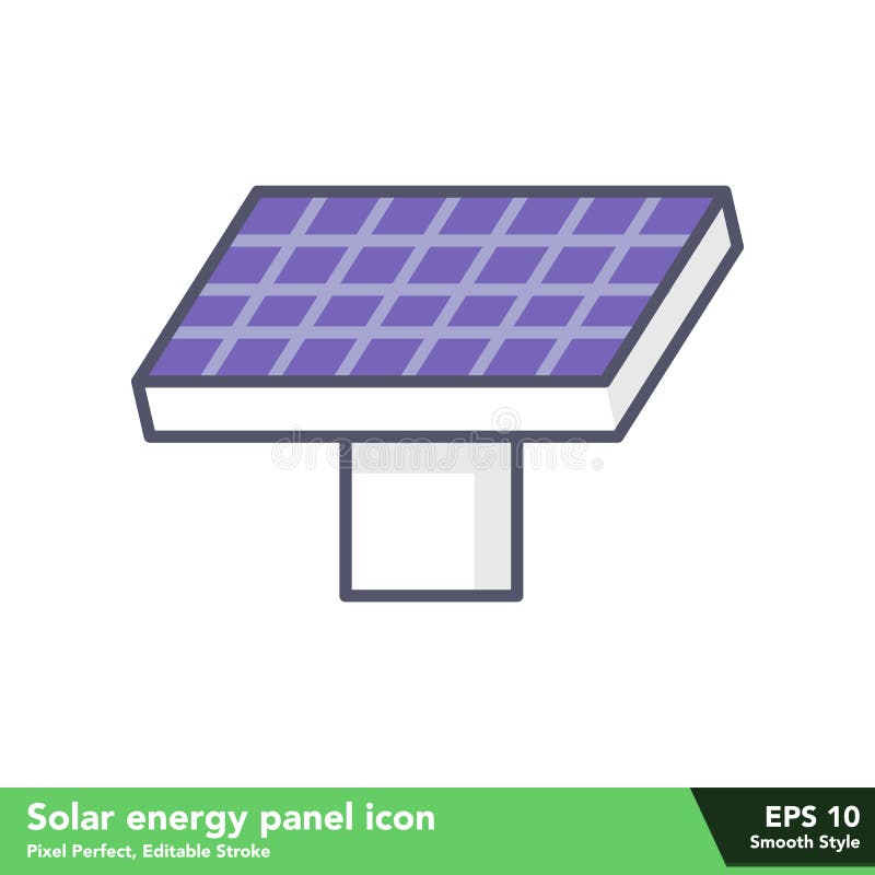 Solar Panel Icon in Smooth Style, with Pixel Perfect and Editable ...