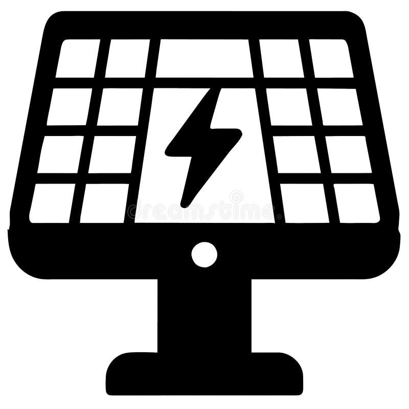 Solar Panel Icon, Solar Energy Vector Illustration Isolated on White ...