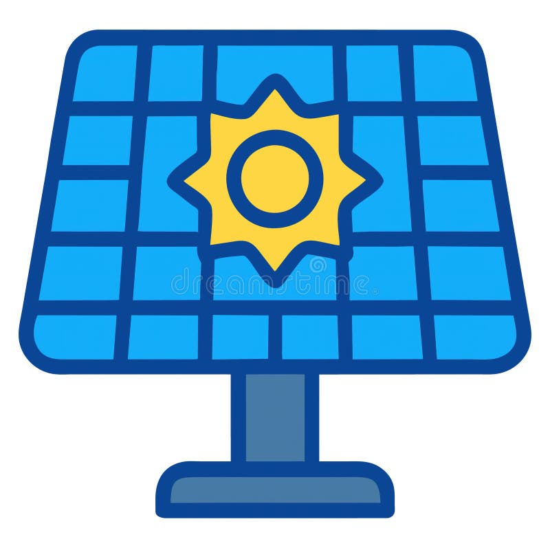 Solar Cell Panel Energy Outline Icon Stock Photos - Free & Royalty-Free ...