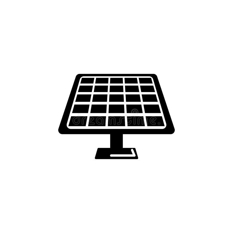 Solar panel icon stock vector. Illustration of ecological - 103805665