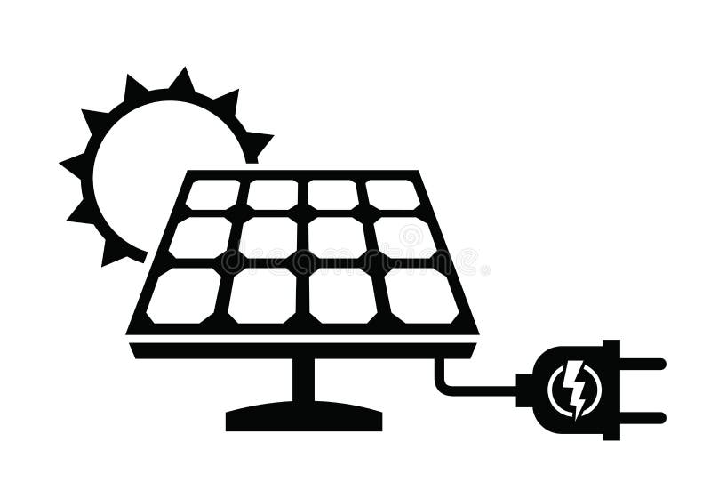 Solar panel icon stock vector. Illustration of alternative - 47034499