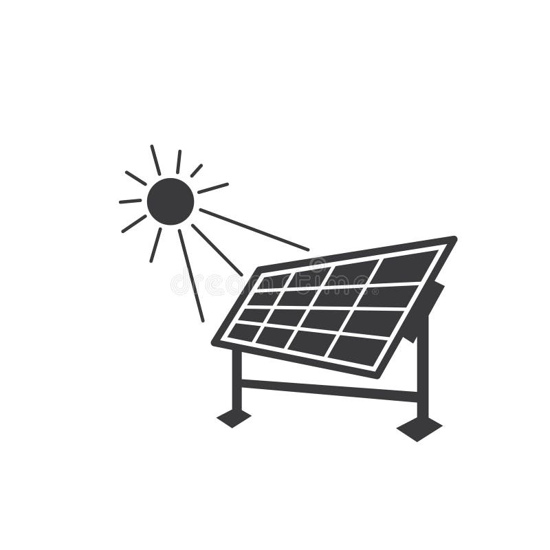 Solar Panel Icon Vector Design Template Stock Vector - Illustration of ...