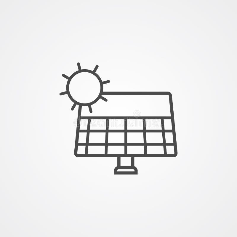 Solar Panel Vector Icon Sign Symbol Stock Illustration - Illustration ...