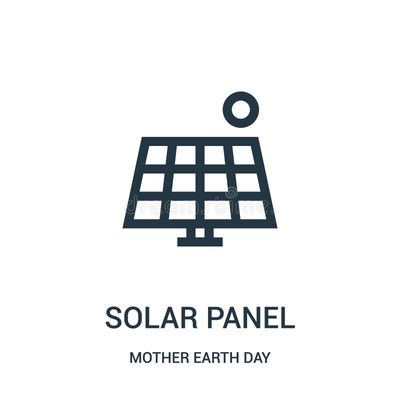 Solar Panel Icon Vector from Save the World Collection. Thin Line Solar ...
