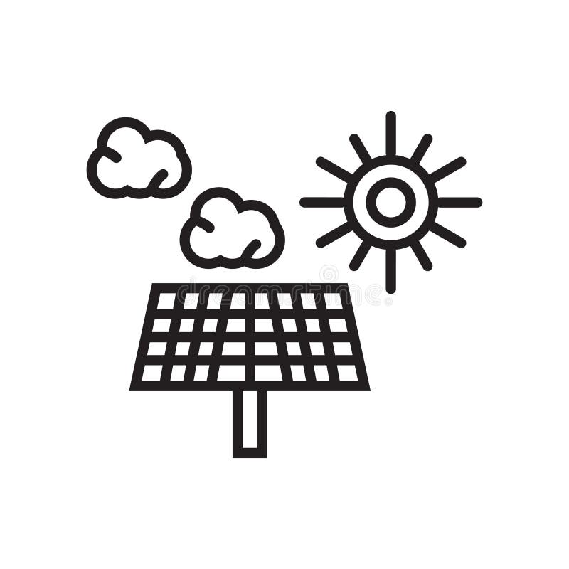 Solar Panel Icon Vector Sign and Symbol Isolated on White Background ...