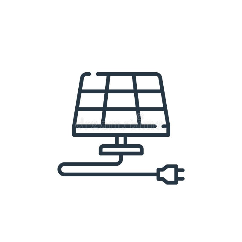 Solar Panel Icon Vector from Smart City Concept. Thin Line Illustration ...