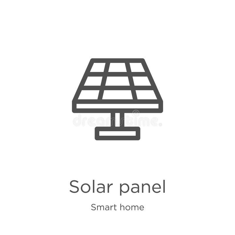 Solar Panel Icon Vector from Mother Earth Day Collection. Thin Line ...