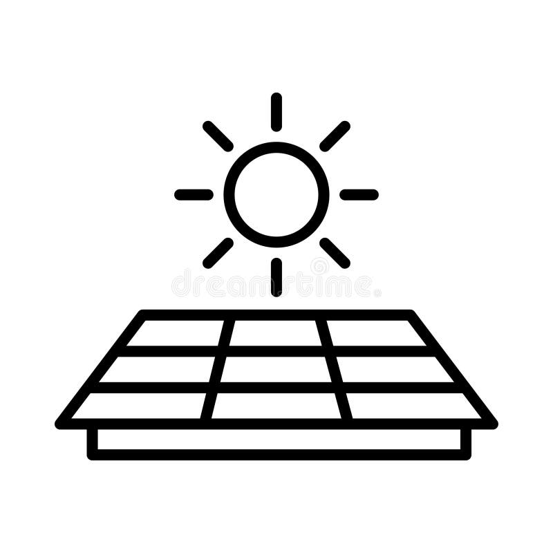 Solar Panel Icon Vector on Trendy Design Stock Vector - Illustration of ...
