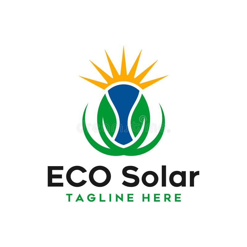 Solar Panel Industry Illustration Logo Design Stock Vector ...